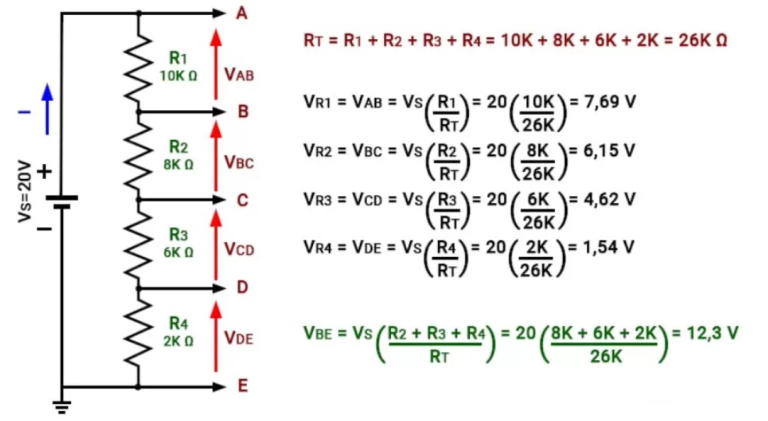 Memahami Secara Mendalam Rumus dan Rangkaian Pembagi Tegangan (Voltage ...
