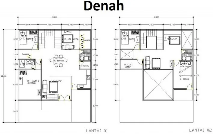 √ Pengertian Denah, Tampak, Potongan dalam Arsitektur Paling Tepat