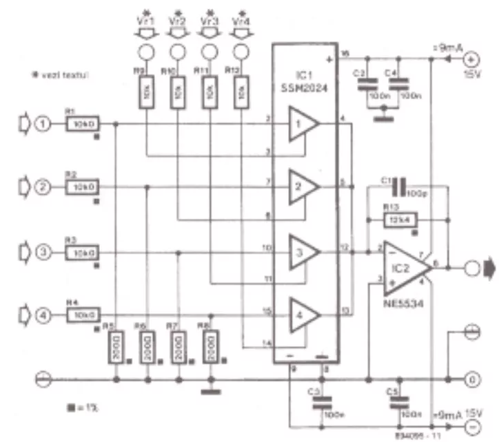 Gambar Skema Rangkaian Audio Mixer, Yang Mudah Dipahami - Bengkeltv.id
